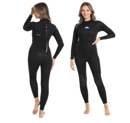 Womens Full Body Wetsuit Small S Black Neoprene Dive Suit Water Sports ...