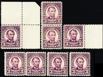 555, Mint NH 3¢ EIGHT PO FRESH Stamps CV $220 * Stuart Katz | eBay