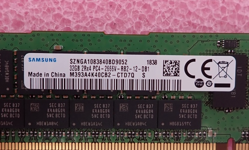 Lenovo ThinkSystem 32GB 2Rx4 PC4-2666V DDR4 ECC Server Memory 01DE974 ...