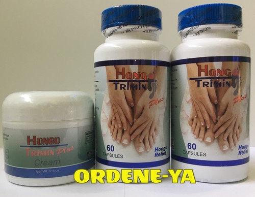 HONGO TRIMIN ORIGINAL ANTI FUNGAL 120 CAPS & 1 CREAM NAIL IMPROVED ...