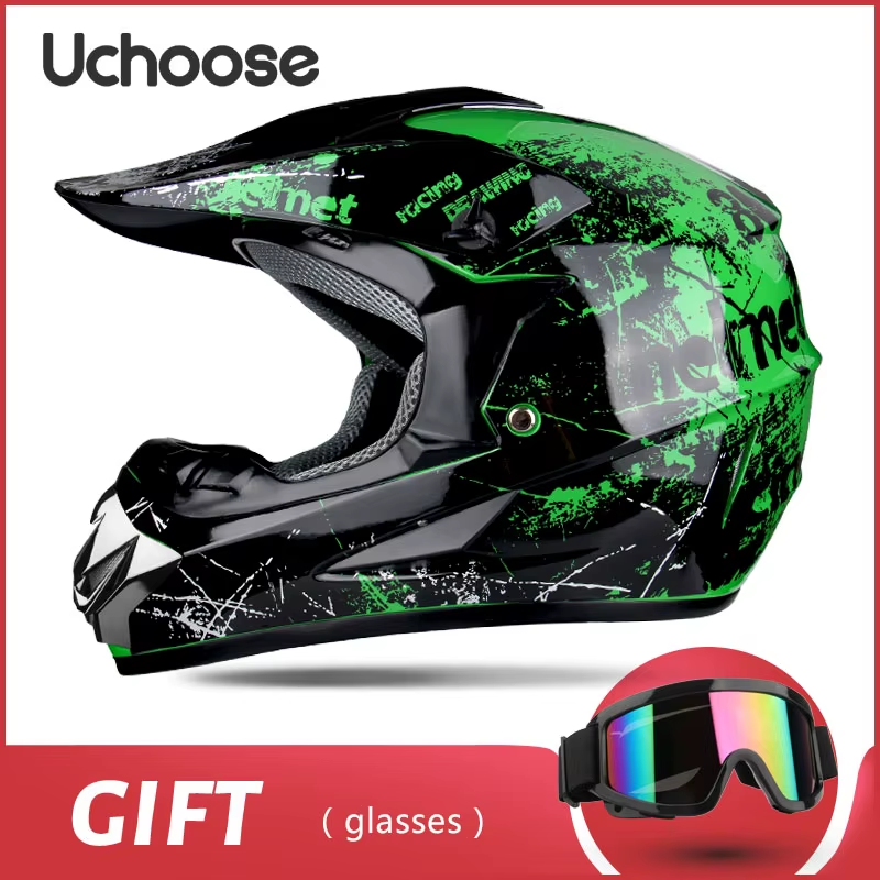Full Face Motorcycle Helmet for Mountain Bike Off-Road Classic, MTB ...