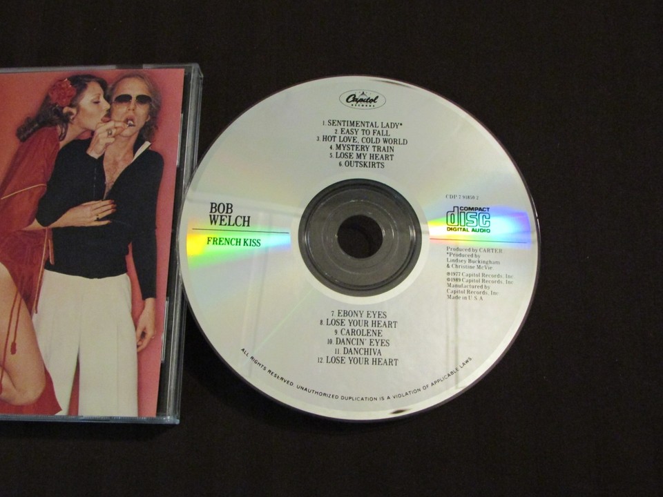 BOB WELCH FRENCH KISS MISPRINT CD CAPITOL ISSUE CDP 7918502 EX ...