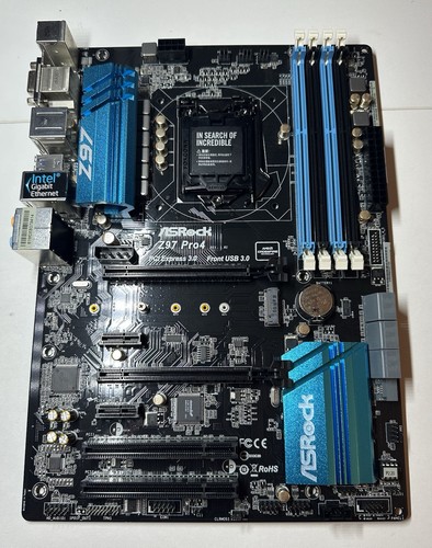 ASRock Z97 Pro4 LGA1150 ATX Motherboard DDR3 NVMe Intel Haswell 4th Gen ...