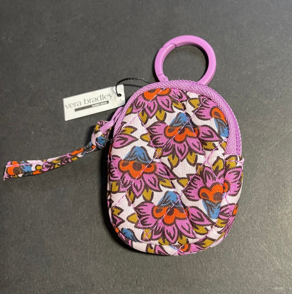 Vera Bradley Zip Bag Charm Purse For AirPods Lip Balm Coins - Scaevola ...