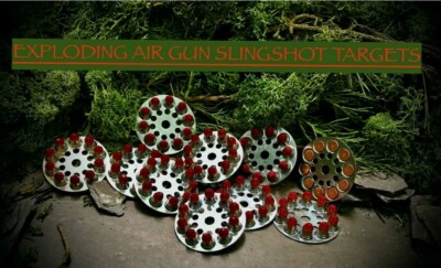 3 x extra loud air gun slingshot catapult target disks great fun ...