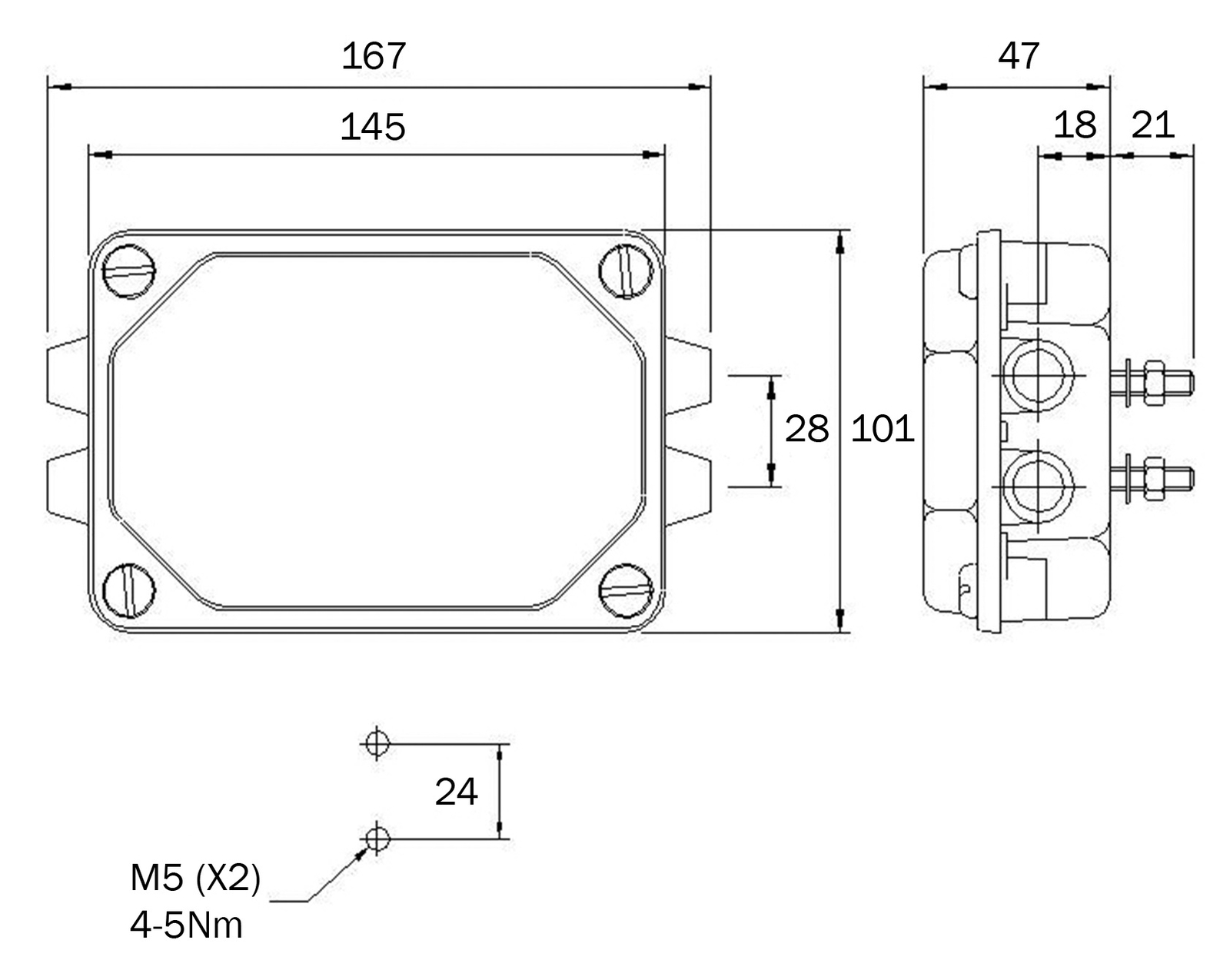 Rubbolite 111/01/01 M111 Junction Box with 8-Way Terminal Block | eBay UK
