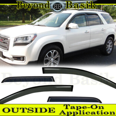 2007-2013 2014 2015 2016 GMC Acadia SMOKE Door Vent Window Visors Rain ...