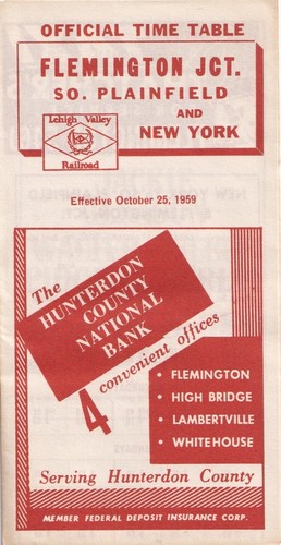 Lehigh Valley RR- Public TT- October 25, 1959 | eBay