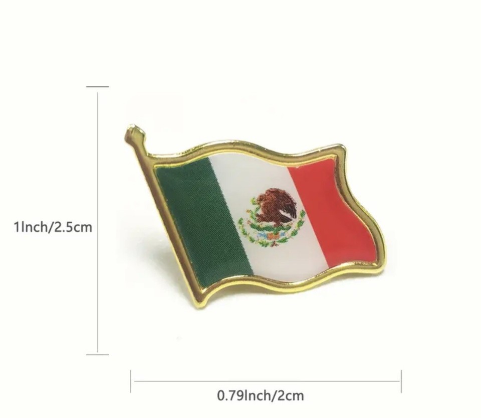 Mexico Flag Enamel Lapel Hat Pin | eBay