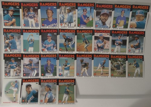 1986 Topps Texas Rangers Team Set of 28 Baseball Cards | eBay