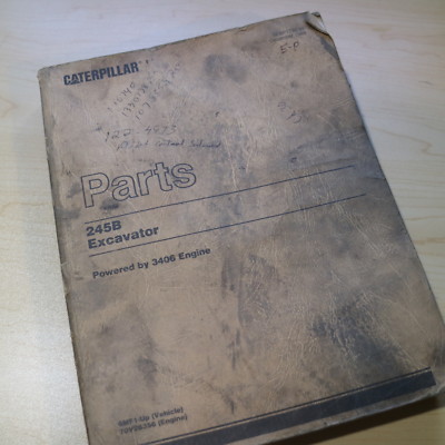 CAT Caterpillar 245B Excavator Parts Manual Catalog 6MF book trackoe ...