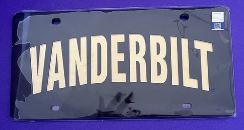 New Vanderbilt Commodores NCAA Black Mirrored Lazer Cut License Plate ...