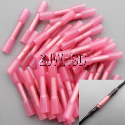 50pcs 22-18 AWG DuraSeal Heat Shrink Butt Splice Connector Terminals Splices | eBay
