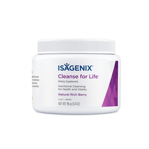 ISAGENIX - Cleanse for Life Powder - Detox Support - Natural Rich Berry ...