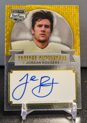 JORDAN RODGERS 2013 Press Pass RC FANFARE On Card Auto VANDERBILT ...