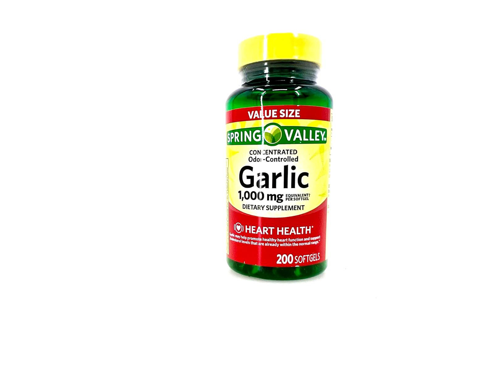 Spring Valley Odor-Controlled Garlic, 1000mg, 200 Softgels, Exp 02/25 ...