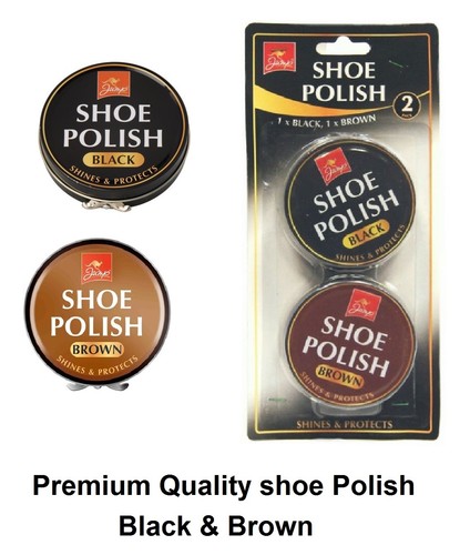 2 in 1 Shoe Polish Black & brown shoe boot leather shine jump shoes ...
