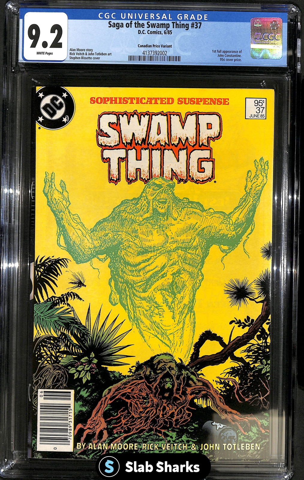 SAGA OF THE SWAMP THING #37 D.C. COMICS 6/85 CGC 9.2 WHITE PAGES | eBay
