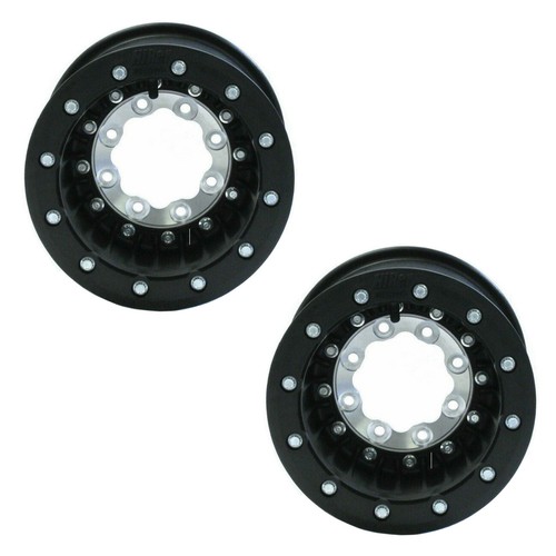 Hiper Tech 3 Black Rear Beadlock Wheels Rims 9" 9x8 3+5 Banshee Raptor ...