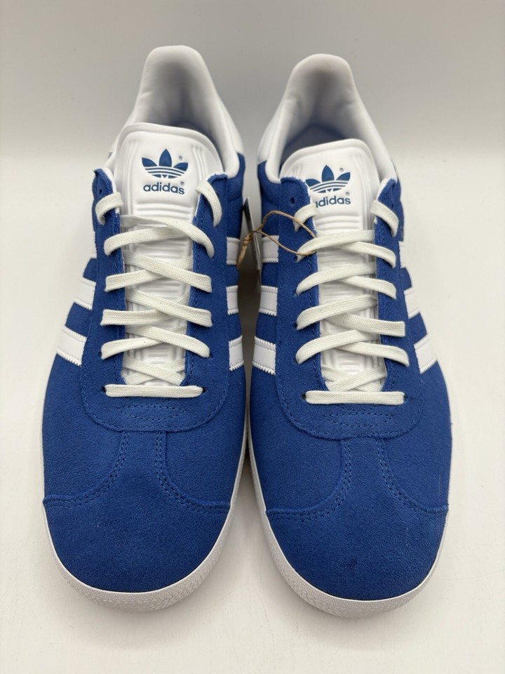 Adidas Men's Gazelle Originals Sizes 11-13 Blue White |GX2207| | eBay