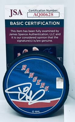 Pat Verbeek signed New York Rangers Reverse Retro Puck autographed JSA ...