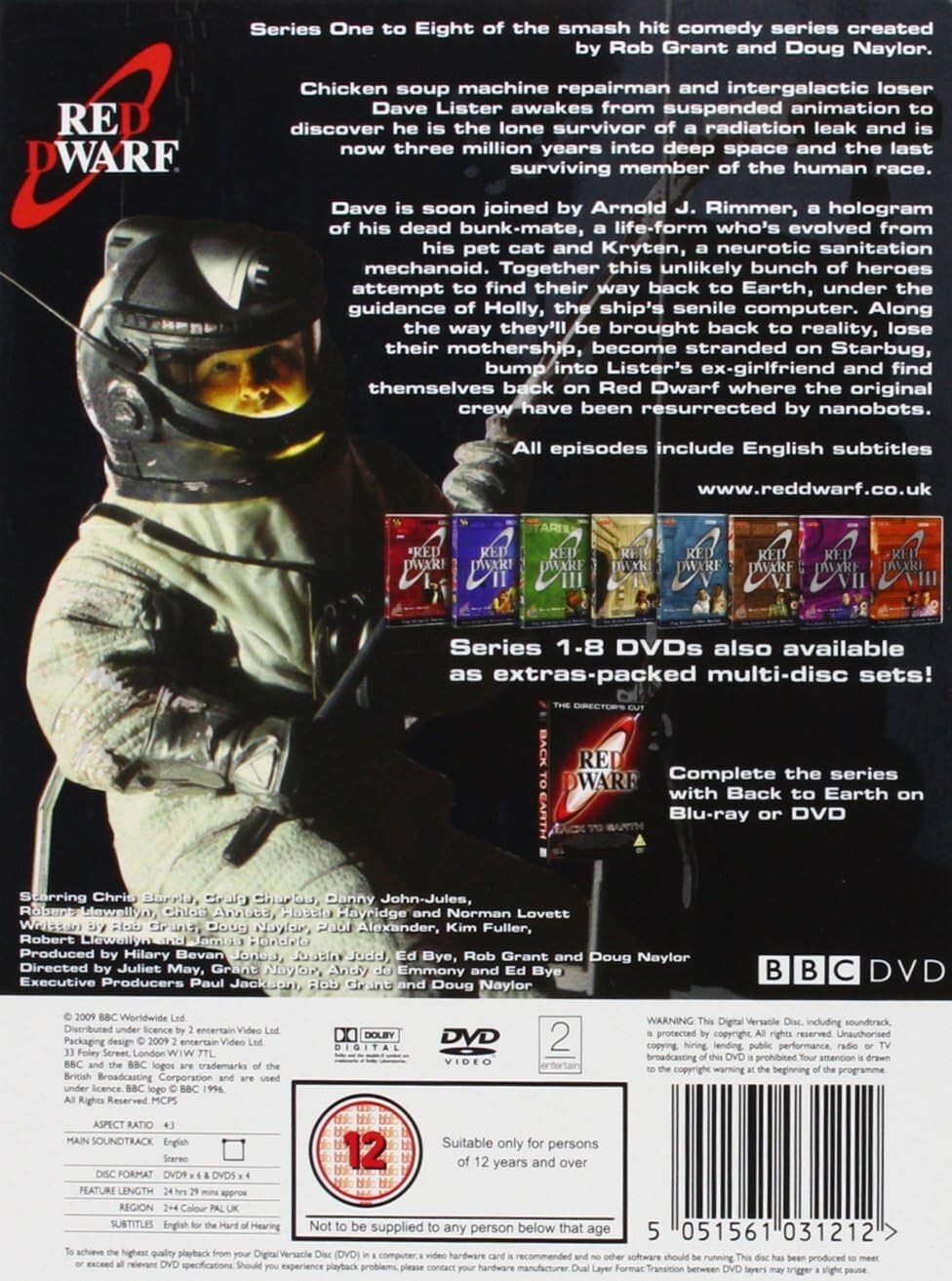 RED DWARF COMPLETE SERIES 1-8 DVD Collection Season 1 2 3 4 5 6 7 8 New ...