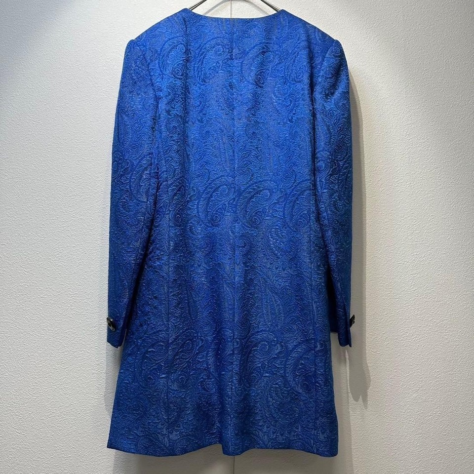 Givenchy Vintage 90's Lame Paisley Print Collarless Jacket Size 42 | eBay