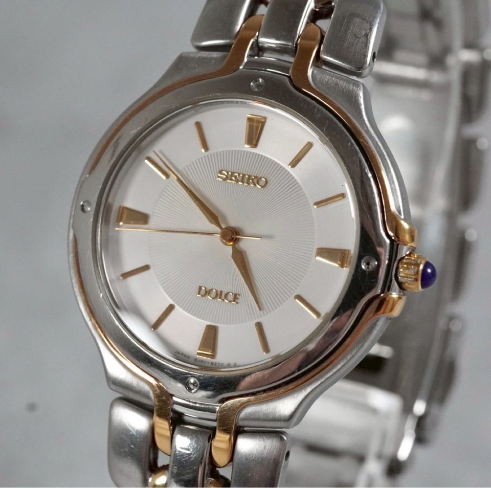 SEIKO Dolce 8J41 6150 Watch Quartz Stainless Gold Bi Color Timepiece | eBay