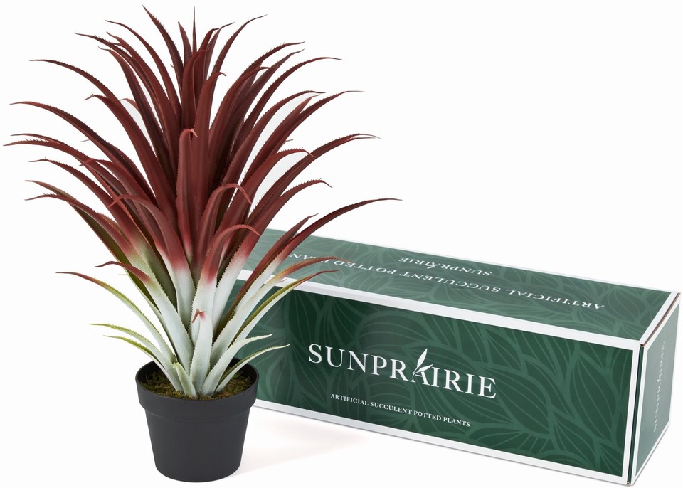 Hyper Realistic Big Red Artificial Aloe Vera Plant 26 Inches Tall ...