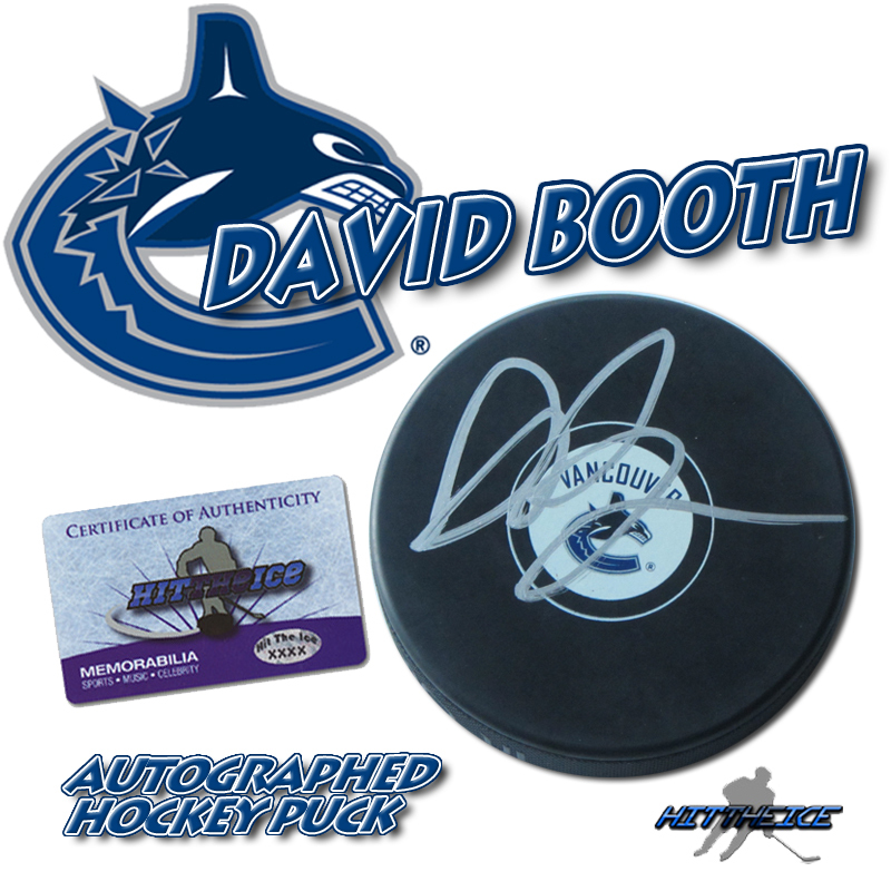 DAVID BOOTH Signed VANCOUVER CANUCKS Puck w/COA "NEW" #1 | eBay
