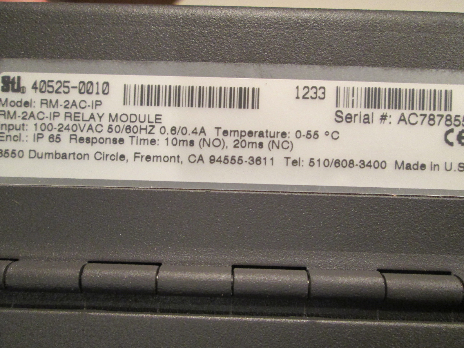 STI Omron 40525-0010 405250010 Rm-2ac-1p Relay Module (new) for sale ...