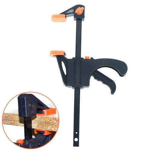 4 Inch Fixed Clip Woodworking Bar F Clamp Grip Ratchet Release Squeeze ...