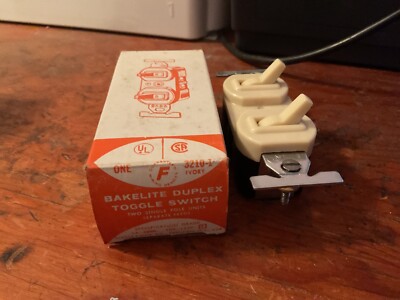 Vintage Circle F 3210-I Bakelite Duplex Toggle Switch ivory(S-1244) | eBay