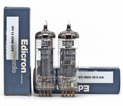 MATCHED PAIR PCL86/14GW8 EDICRON NOS BRITISH Tube Valve Lampe Valvola ...