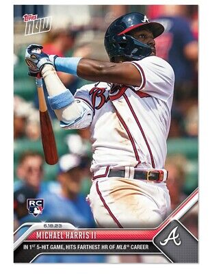 2023 Topps Now Michael Harris II Rookie Card RC In 1st 5-Hit Game, Hits ...