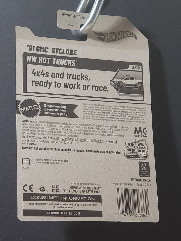 Hot Wheels -119/250 '91 GMC Syclone. 2025 HW Hot Trucks. | eBay