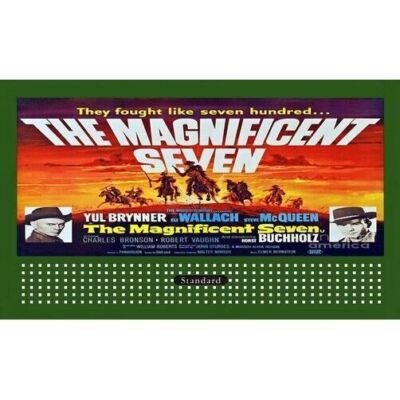 HO 1 1/2" x 3" BILLBOARD SIGN GLOSSY INSERT THE MAGNIFICENT SEVEN | eBay