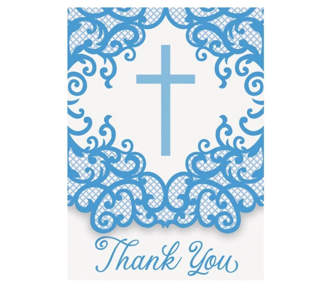 Blue Baptism Cross