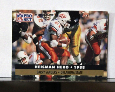 1991 Pro Set #39 Barry Sanders Heisman Hero Card Lions | eBay