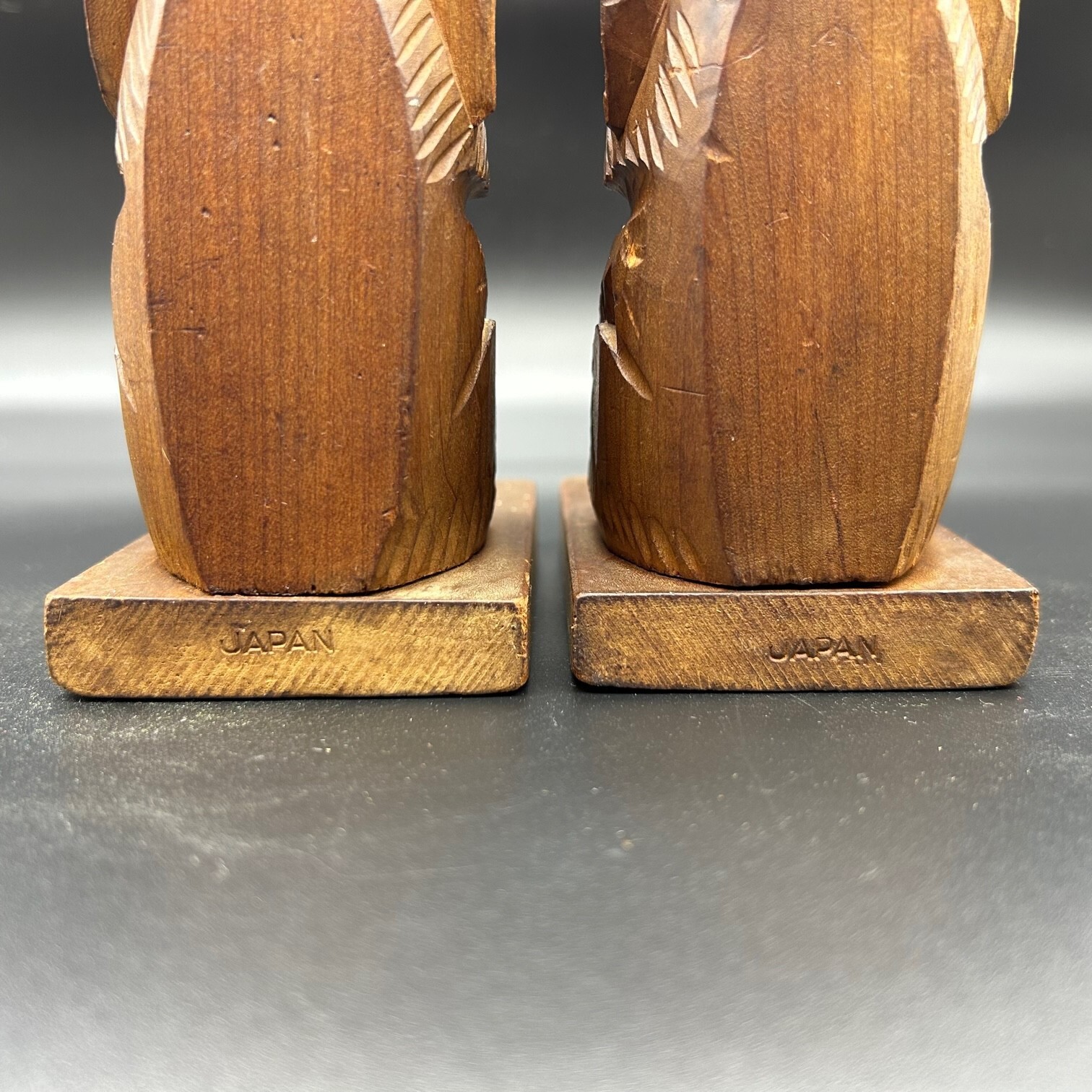 Vtg Terrier Dog Carved Wood Bookends Made in Japan | eBay