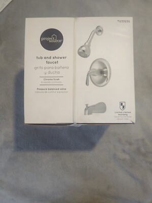 Project Source 1233230 Dover Tub & Shower Faucet Chrome Finish Single ...