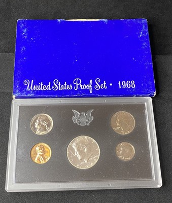 1968 S Proof Set U.S. Mint Original Government Packaging OGP 40% Silver ...