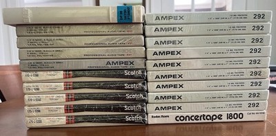 20 Sealed New Reel To Reel Lot Ampex 631 292 BASF DP 26 Scotch 175 NOS ...