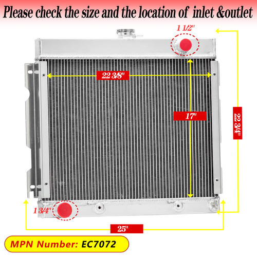 4 Row Radiator Shroud Fan Fit 70-72 Dodge Dart 71-72 Plymouth Duster ...