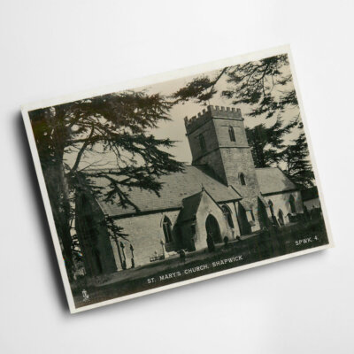 A6 PRINT - Vintage Somerset - St. Mary's Church, Shapwick | eBay UK