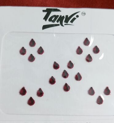Water Droplet Stickers Teardrop Tiny Dark Maroon Velvet Bindi | eBay