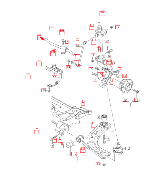 NEW AUDI A3 8PA FRONT ANTI ROLL SWAY BAR 5Q0411303M 2013OEM | eBay