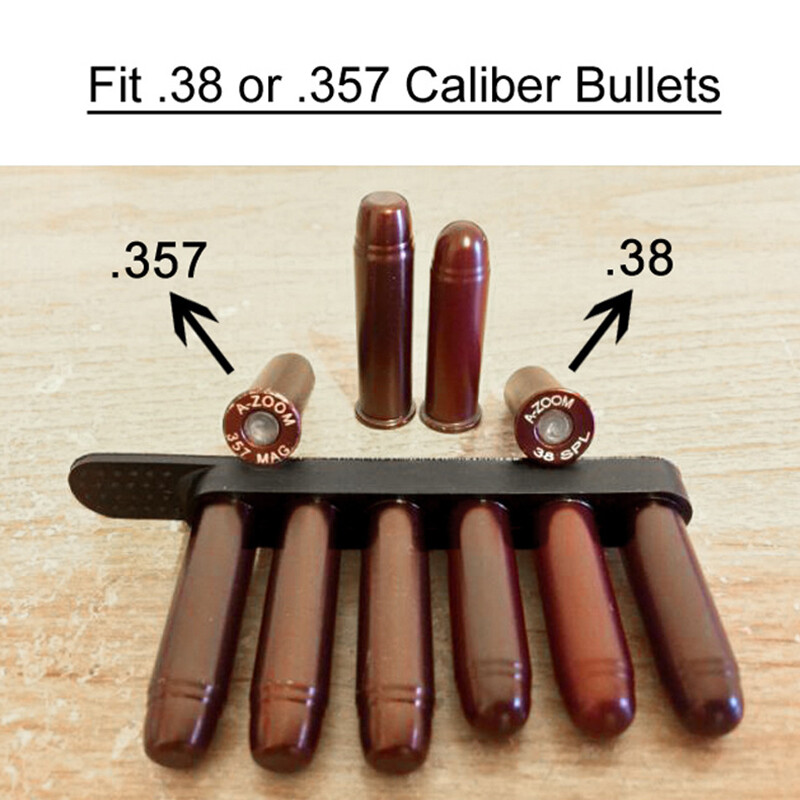 2PC Tactical Speed Strip Fit .38 or .357 Caliber 6 Rounds Bullet Holder ...