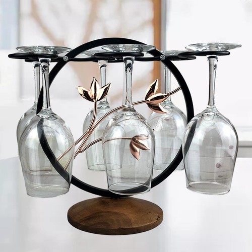 Iron Goblet Rack with 6 Hooks Classic Ornaments Upside Down ...