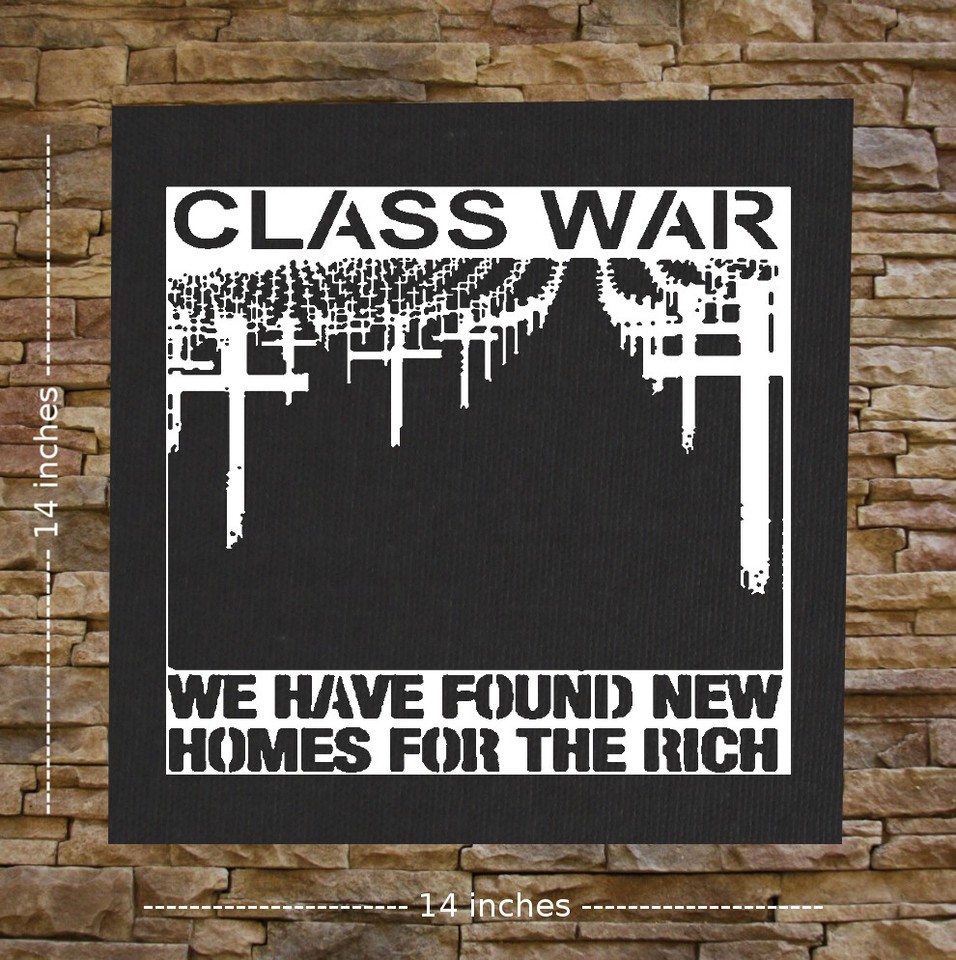Class War Canvas Print / BACK Patch - Human Liberation Rights Anarchy ...